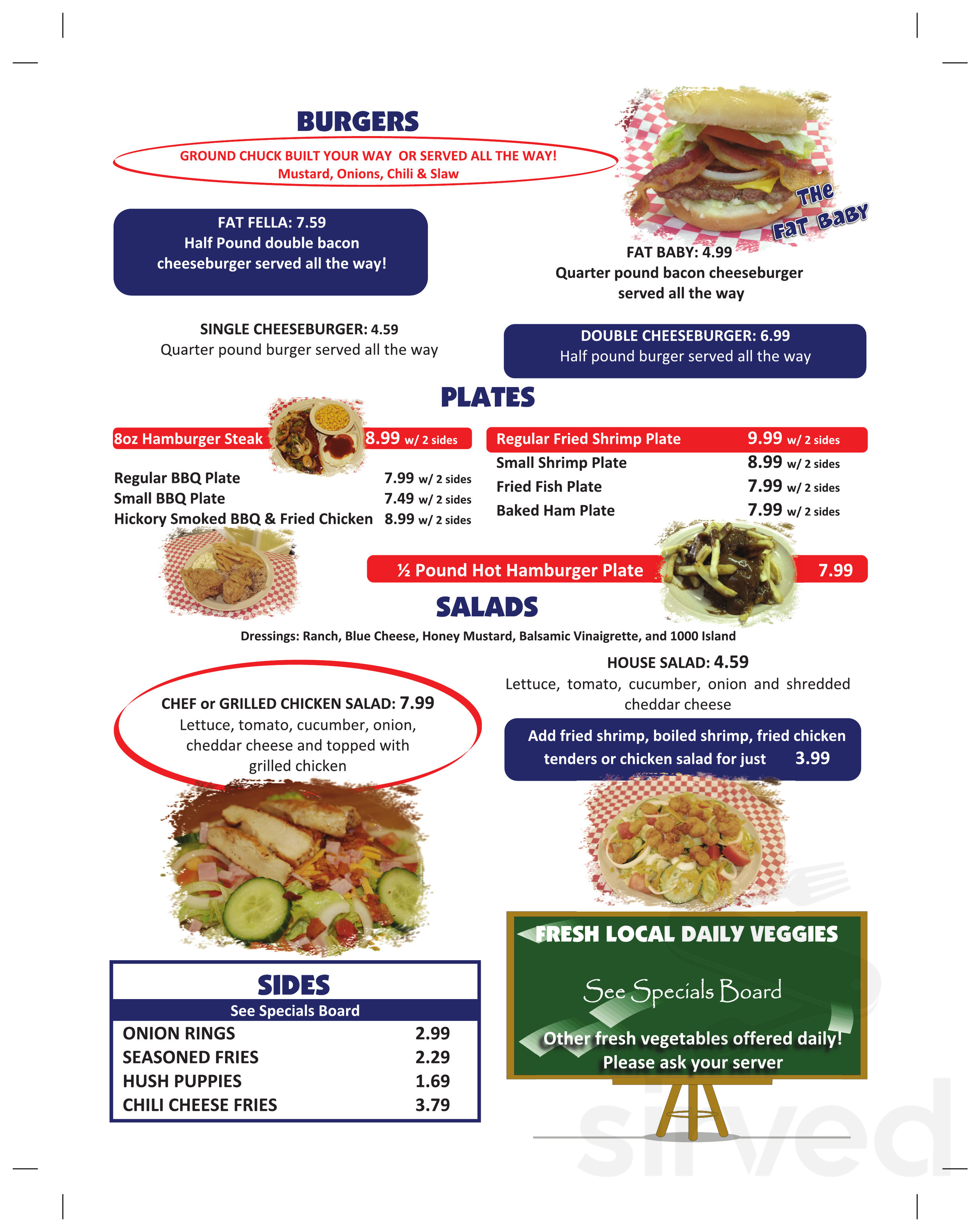 Fat Fellas BBQ and Grille menu in Newport, North Carolina, USA