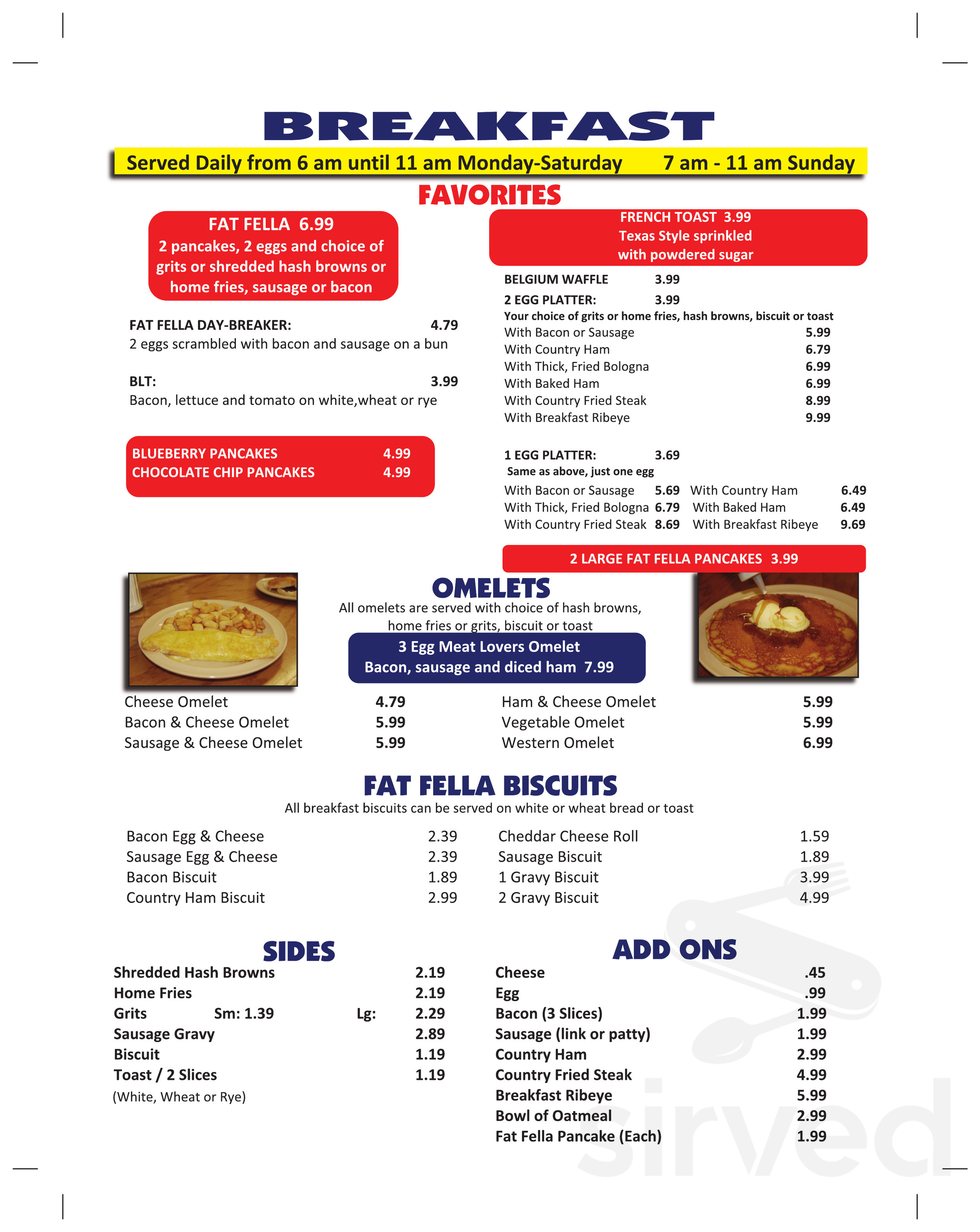 Fat Fellas BBQ and Grille menu in Newport, North Carolina, USA