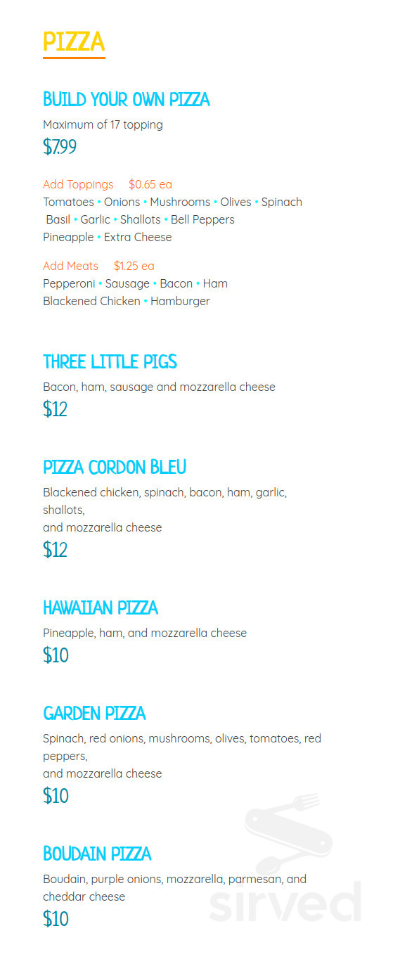 Menu for Neches River Wheelhouse in Port Neches, TX | Sirved