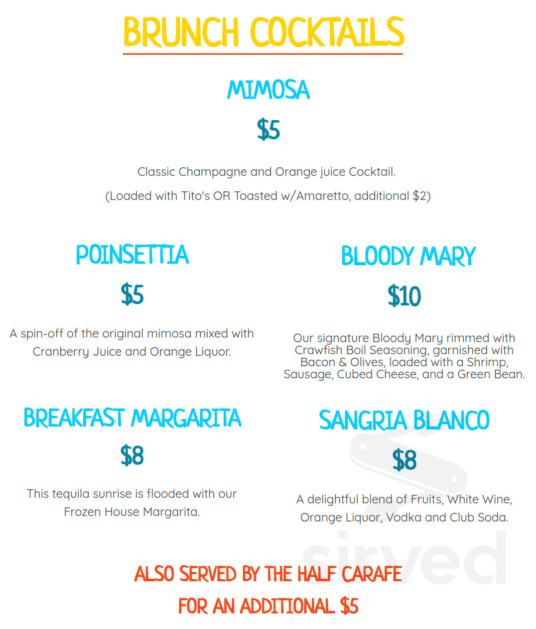 Menu for Neches River Wheelhouse in Port Neches, TX | Sirved