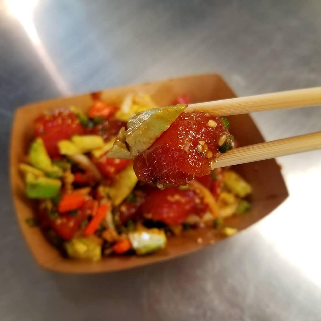 Poke-Poke menu in Fort Worth, Texas, USA