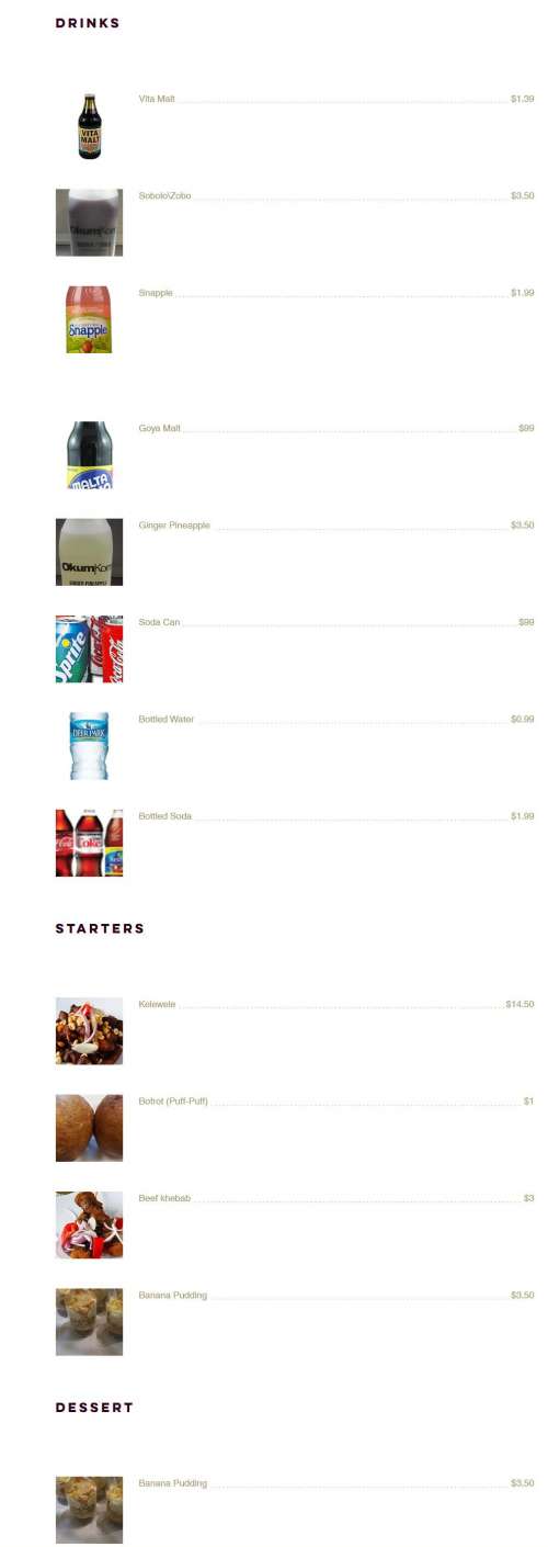 The Hunger Tamer menu in Laurel, Maryland, USA