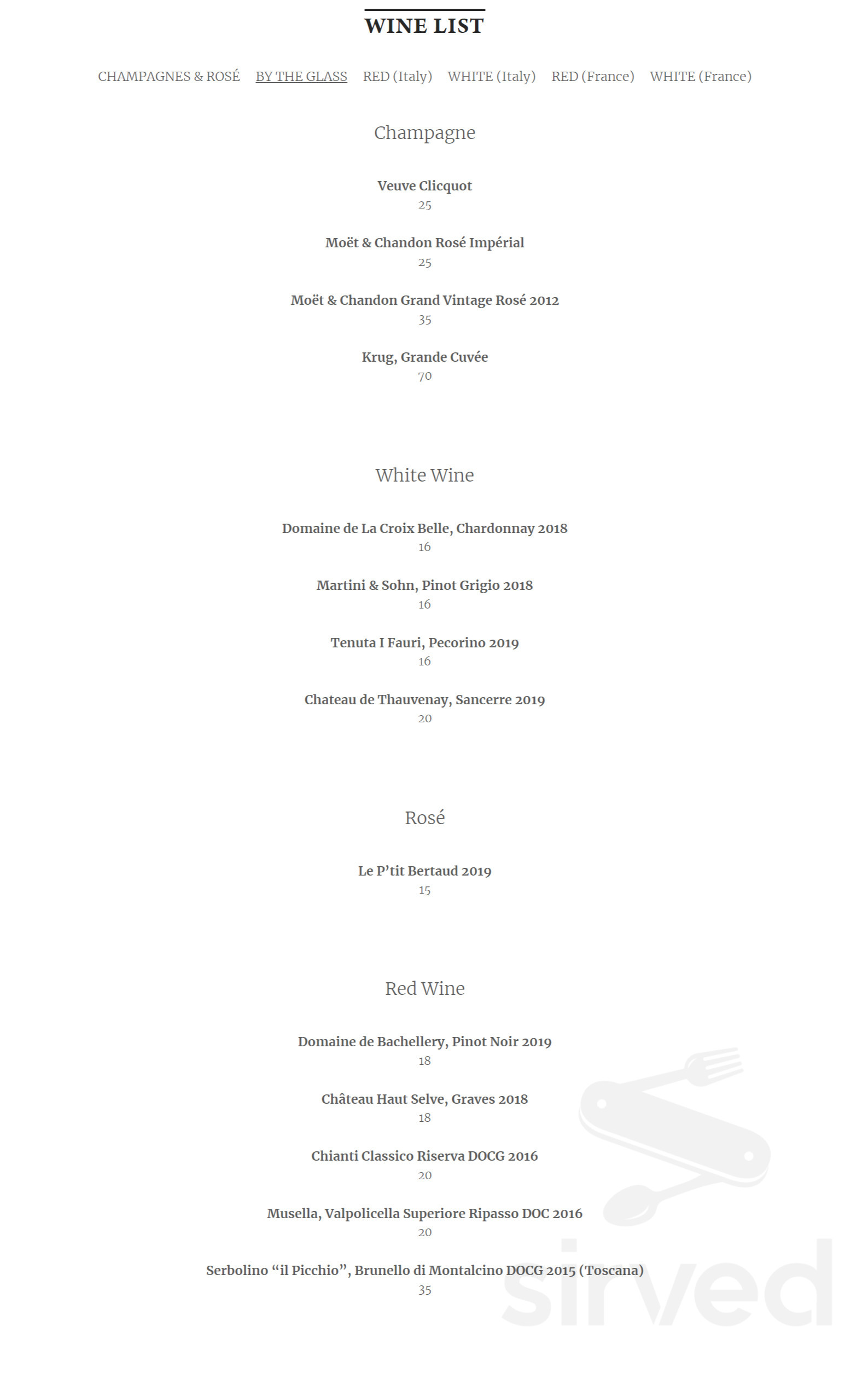 Mamo menu in New York, New York, USA