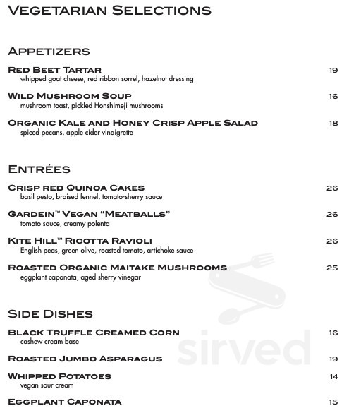 Menu - Las Vegas NV's SW Steakhouse | Sirved