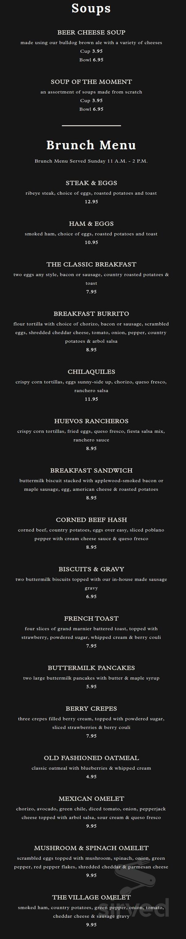 JT Walker's Brewery menu in Mahomet, Illinois, USA