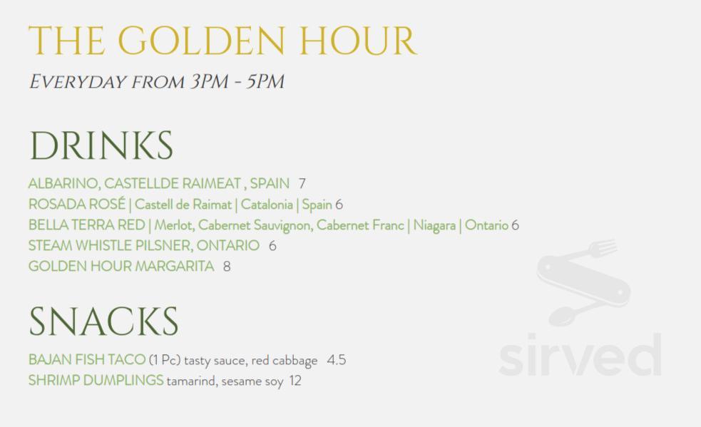 Sidedoor menu in Ottawa, Ontario, Canada