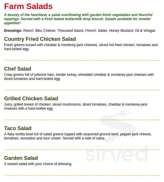The Egg Factory menu in Nampa, Idaho, USA