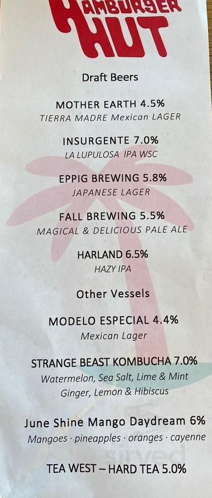 Hamburger Hut menus in Encinitas, California, United States