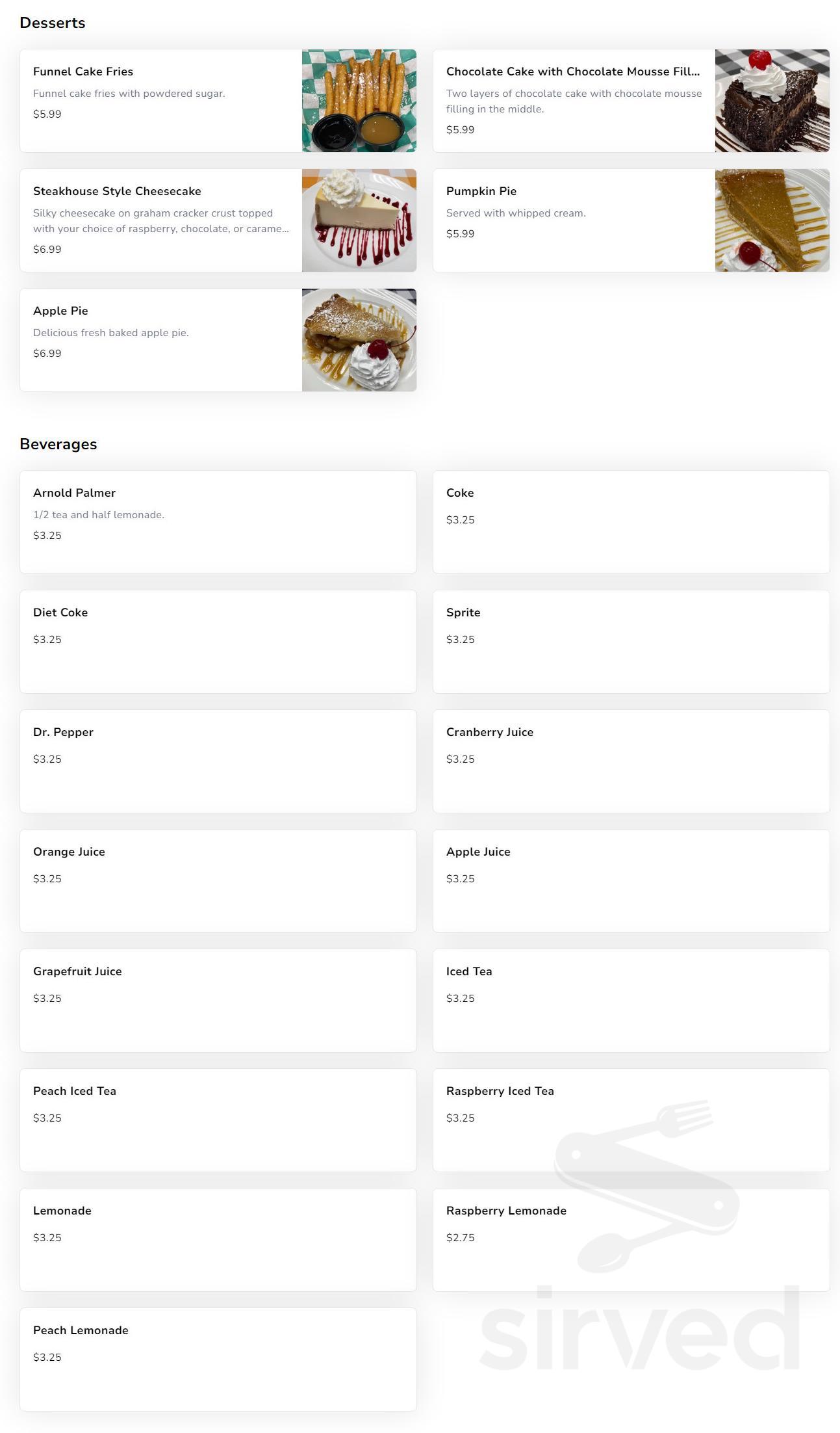 Menu - Ashburn VA's Finnegan's Grill & Irish Pub | Sirved