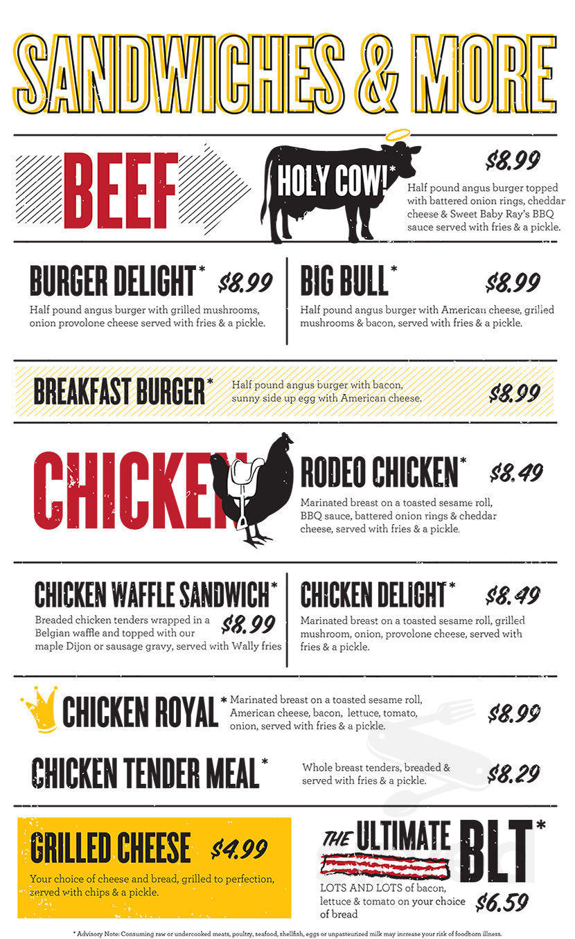 Wally Waffle menus in Akron, Ohio, United States