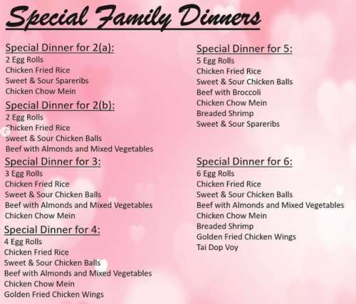 Yummy Chow Chinese Restaurant menu in Delhi, Ontario, Canada