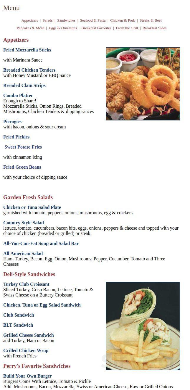 Perry Family Restaurant menus in Painesville, Ohio, United States