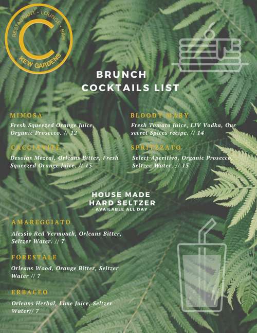 C Kew Gardens | Restaurant Lounge Bar menu in Queens, New York, USA