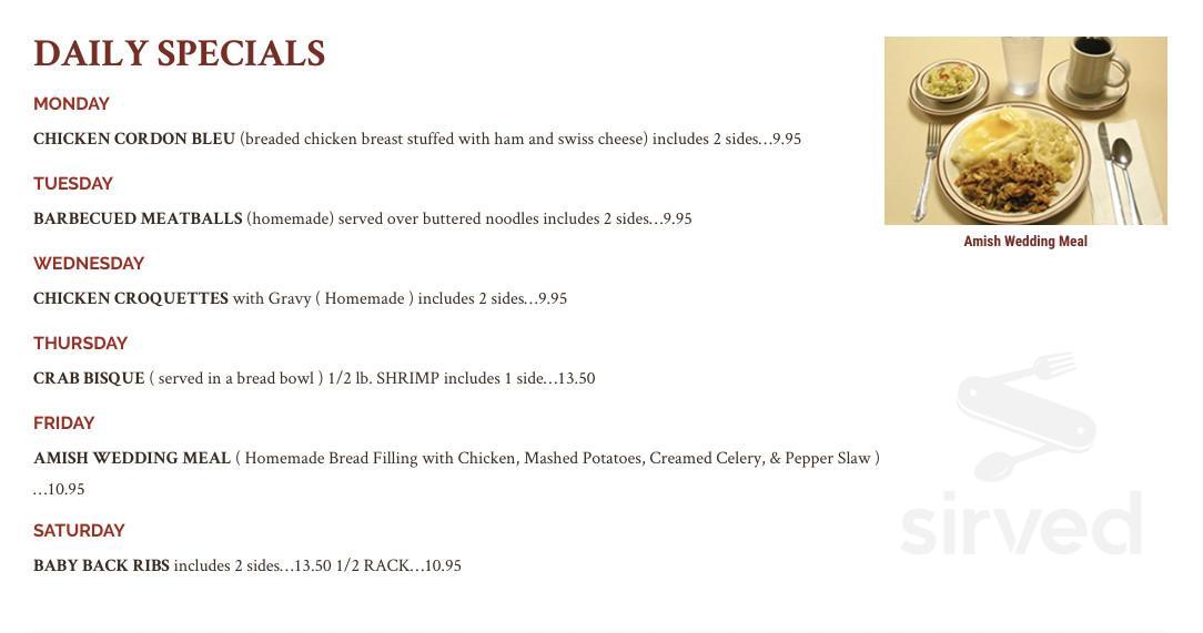 Hometown Kitchen menu in Quarryville, Pennsylvania, USA