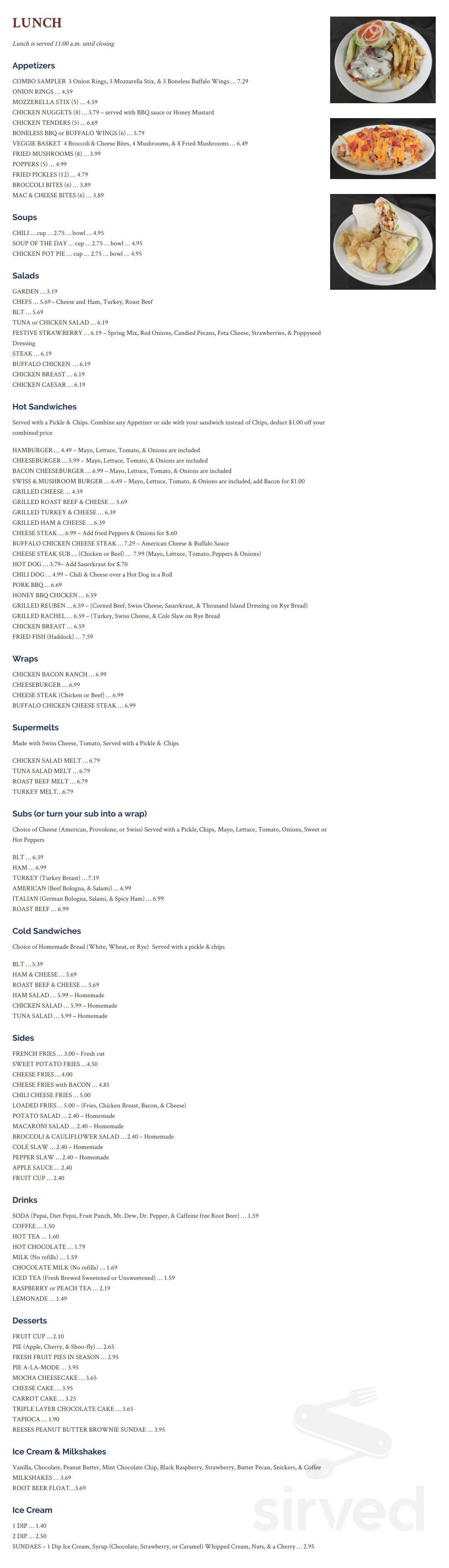 Hometown Kitchen menu in Quarryville, Pennsylvania, USA