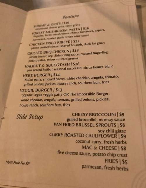 Lounge Here menu in Dallas, Texas, USA