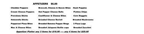 Dave's Harvey Run Inn menu in Freedom, Pennsylvania, USA