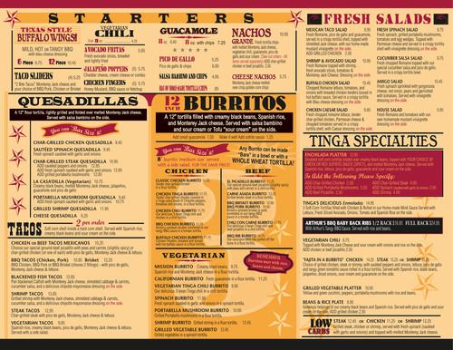 Tinga Fresh Mexican & BBQ menu in Montclair, New Jersey, USA