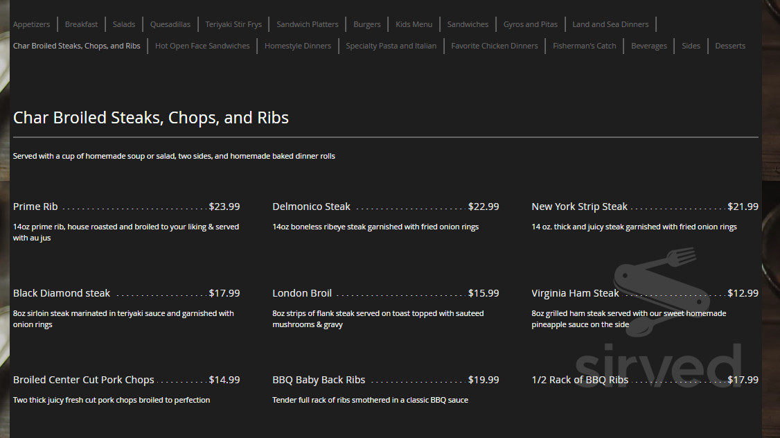 Middlesex Diner menus in Carlisle, Pennsylvania, United States