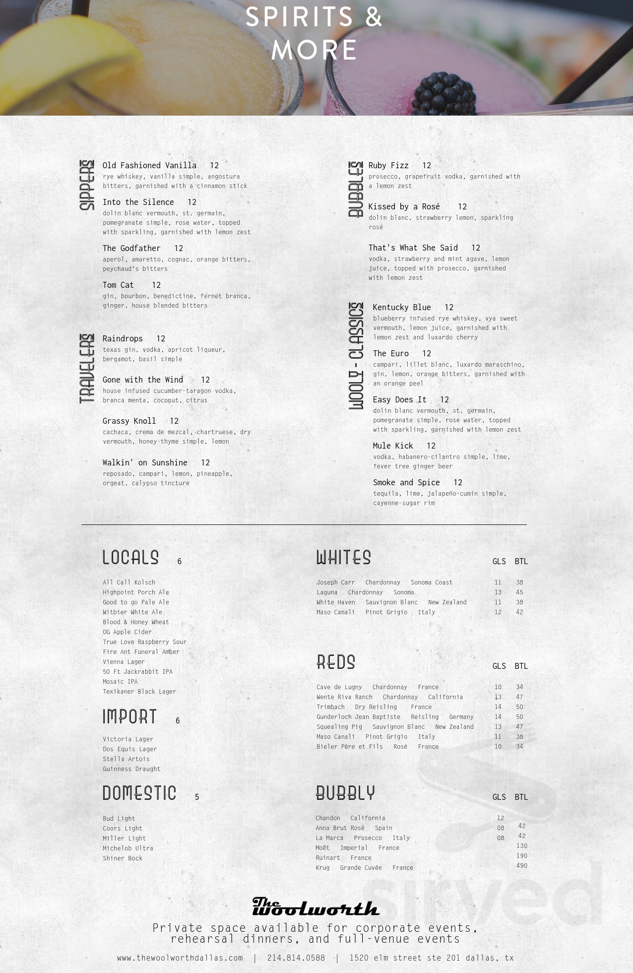 The Woolworth menu in Dallas, Texas, USA