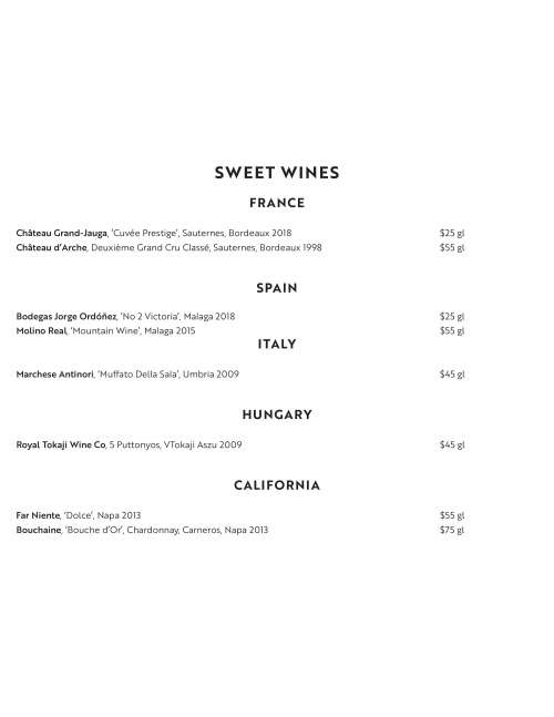 Fia Steak menu in Santa Monica, California, USA