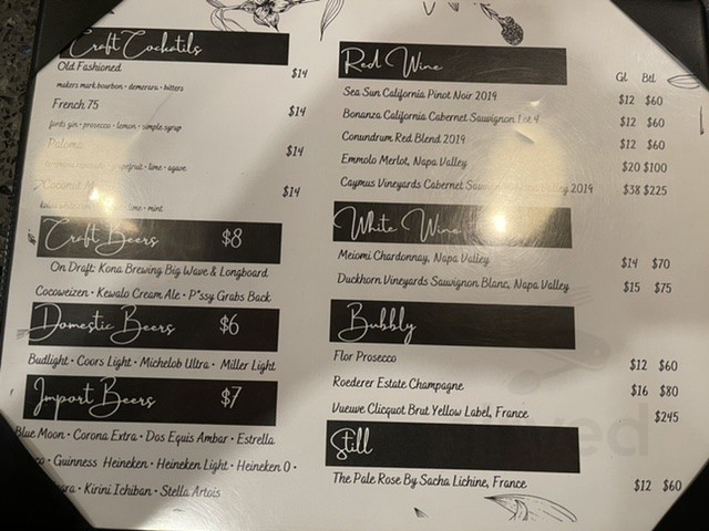 The Cutlery - Kaimuki's Neighborhood Steakhouse & Barbershop menu in ...