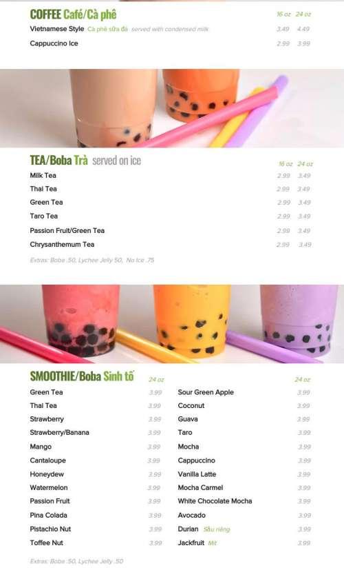 Baguette Express menu in San Bernardino, California, USA