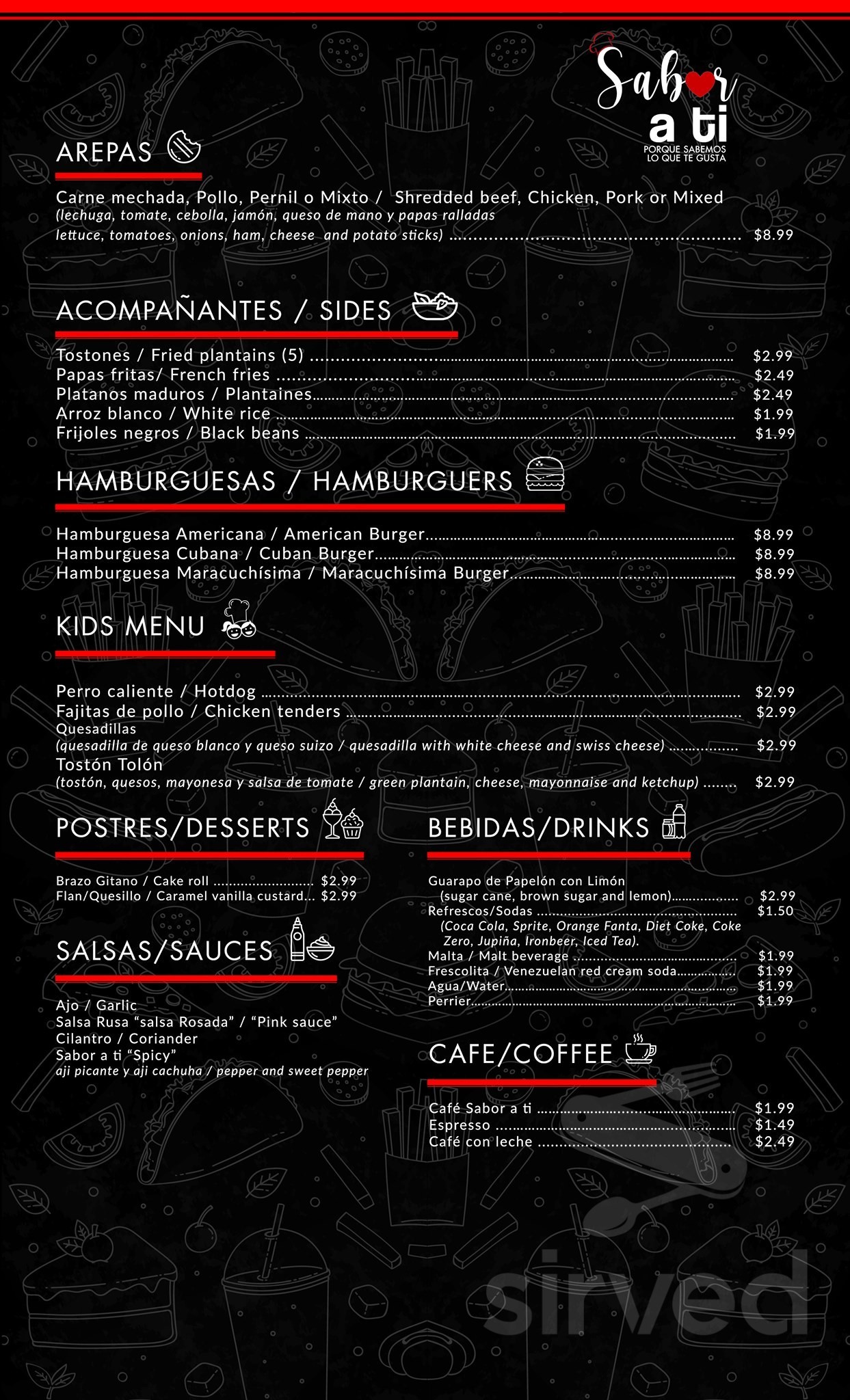 Sabor a Ti - Miami menu in Miami, Florida, USA