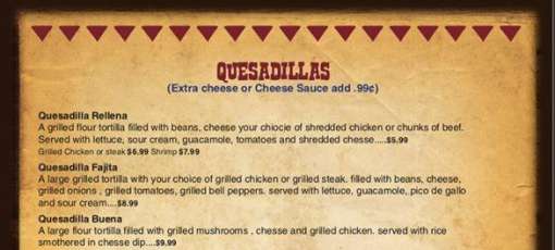 Menu for Margaronas Cantina Mexican Resturant in Anniston, AL | Sirved