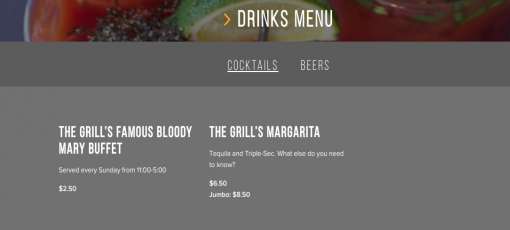 Menu for County Grill & Smokehouse in Yorktown, VA | Sirved