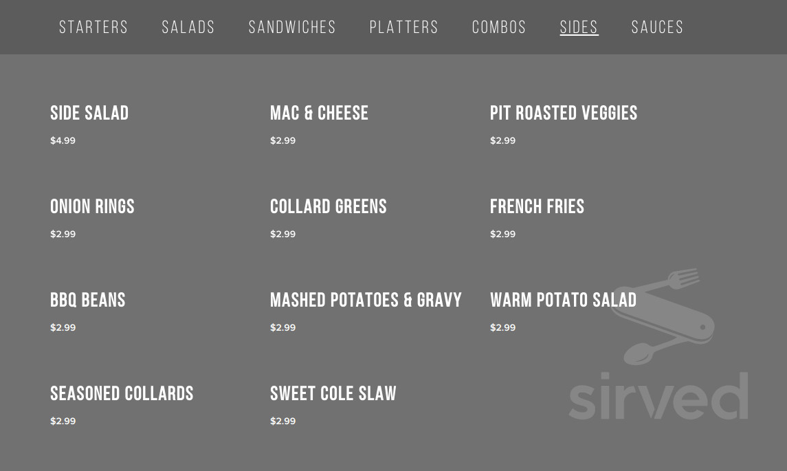 Menu - Yorktown VA's County Grill & Smokehouse | Sirved