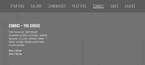Menu for County Grill & Smokehouse in Hampton, VA | Sirved