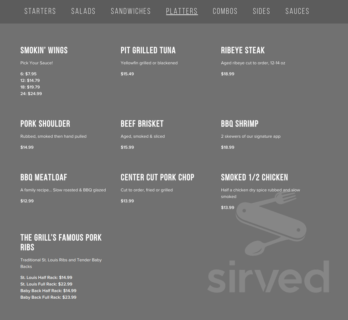 County Grill & Smokehouse menu in Yorktown, Virginia, USA