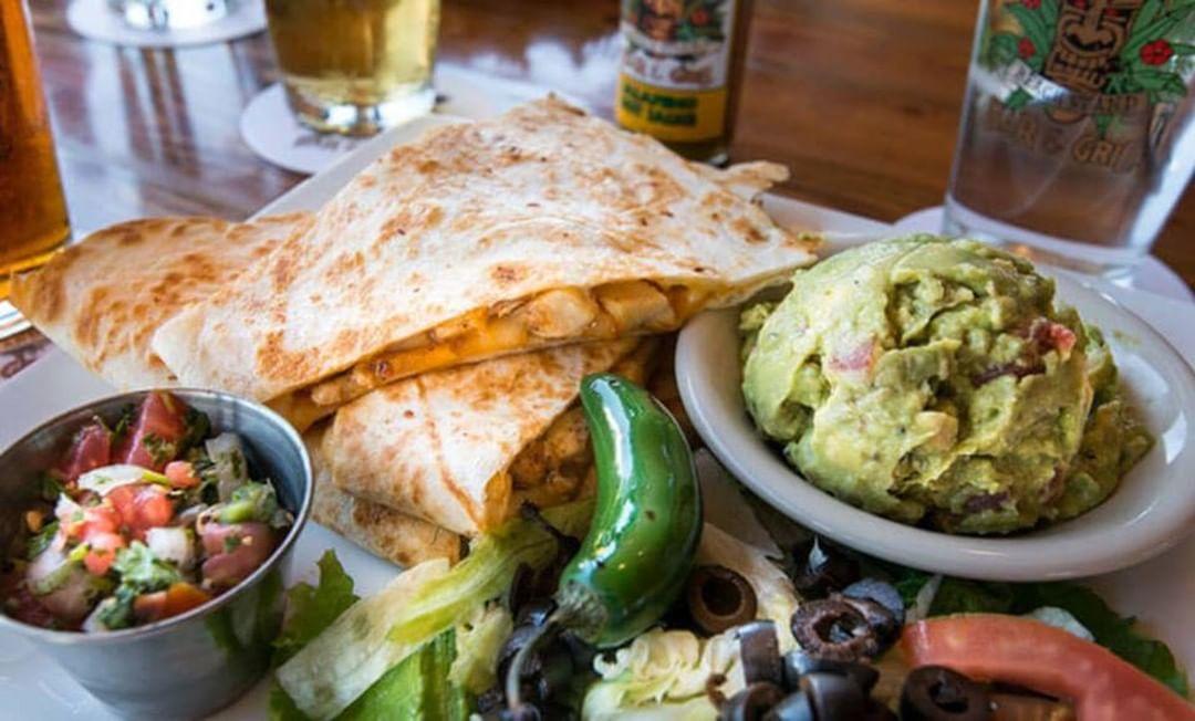 The Yucatan Beach Stand menu in Fort Myers Beach, Florida, USA