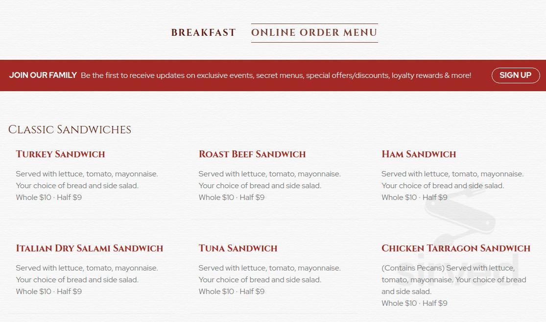Simple Simon's Bakery & Bistro menus in Riverside, California, United ...
