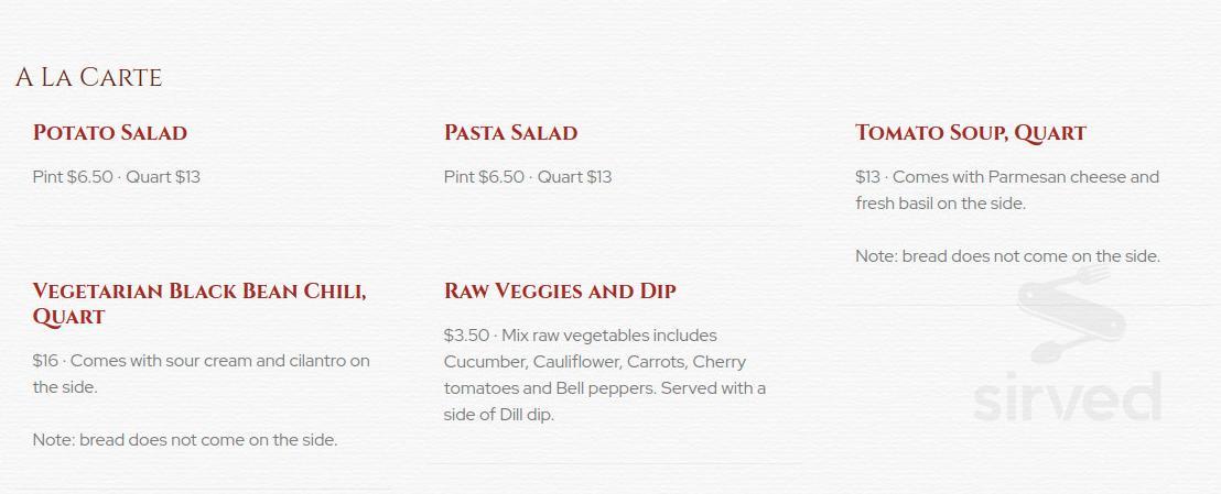 Simple Simon's Bakery & Bistro menu in Riverside, California, USA