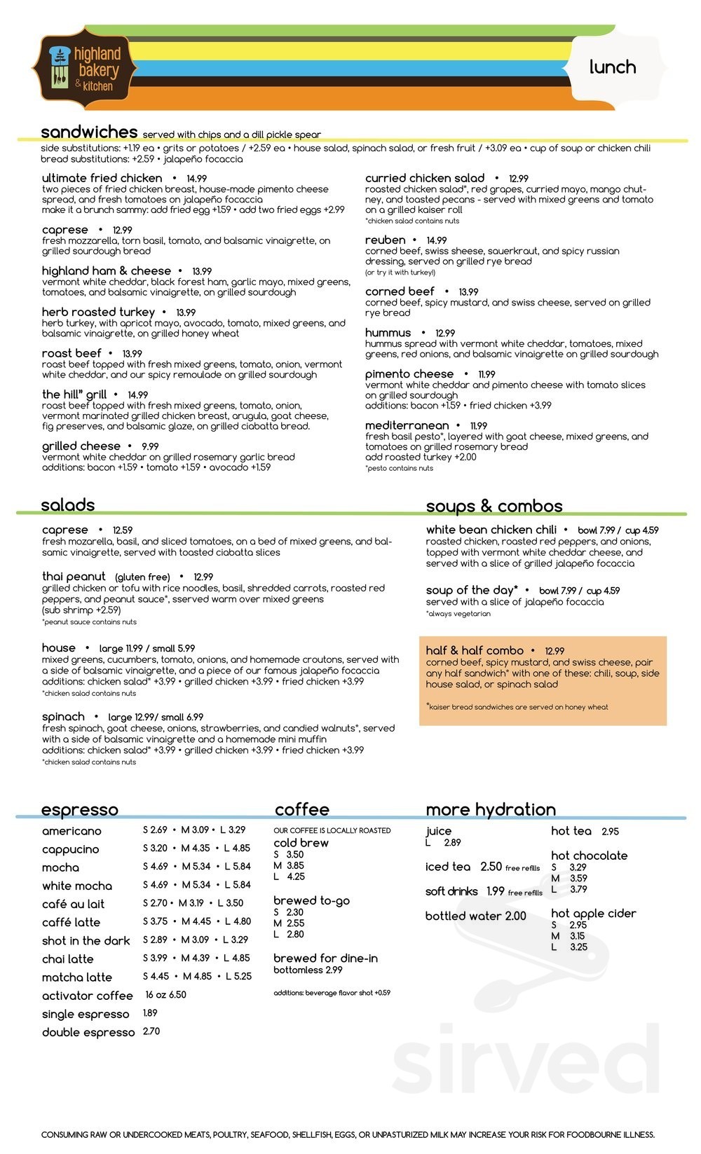 Highland Bakery Buckhead menus in Atlanta, Georgia, United States