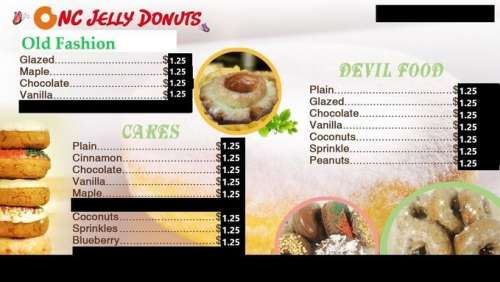 NC Jelly Donuts menu in Mebane, North Carolina, USA
