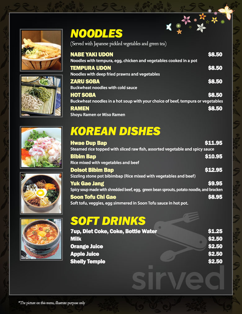 Menu - Federal Way WA's Akasaka Restaurant | Sirved