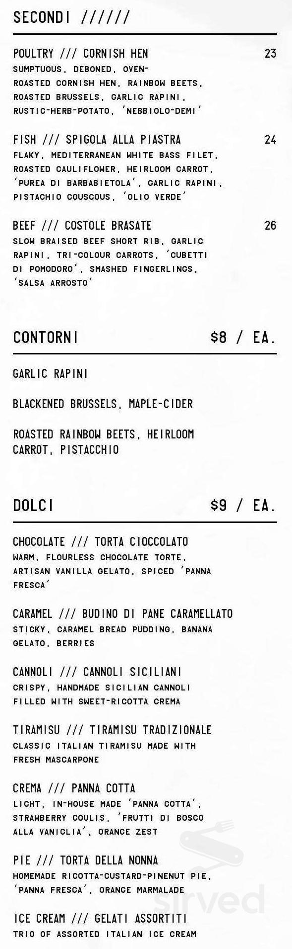 Menu - Toronto ON's Nodo Junction | Sirved