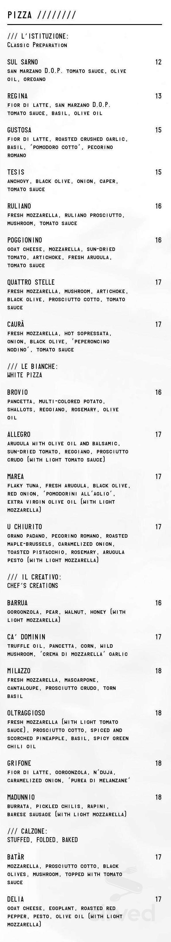 Menu - Toronto ON's Nodo Junction | Sirved