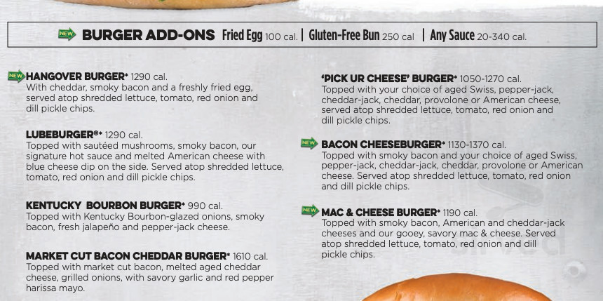 Quaker Steak & Lube menus in Raphine, Virginia, United States