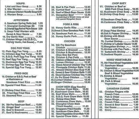 Green Pepper Cafe menu in Beaverlodge, Alberta, Canada