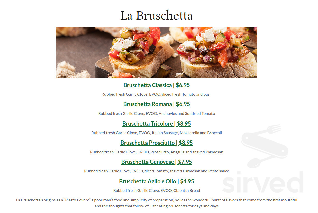 L'Olivo Ristorante menu in Naples, Florida, USA