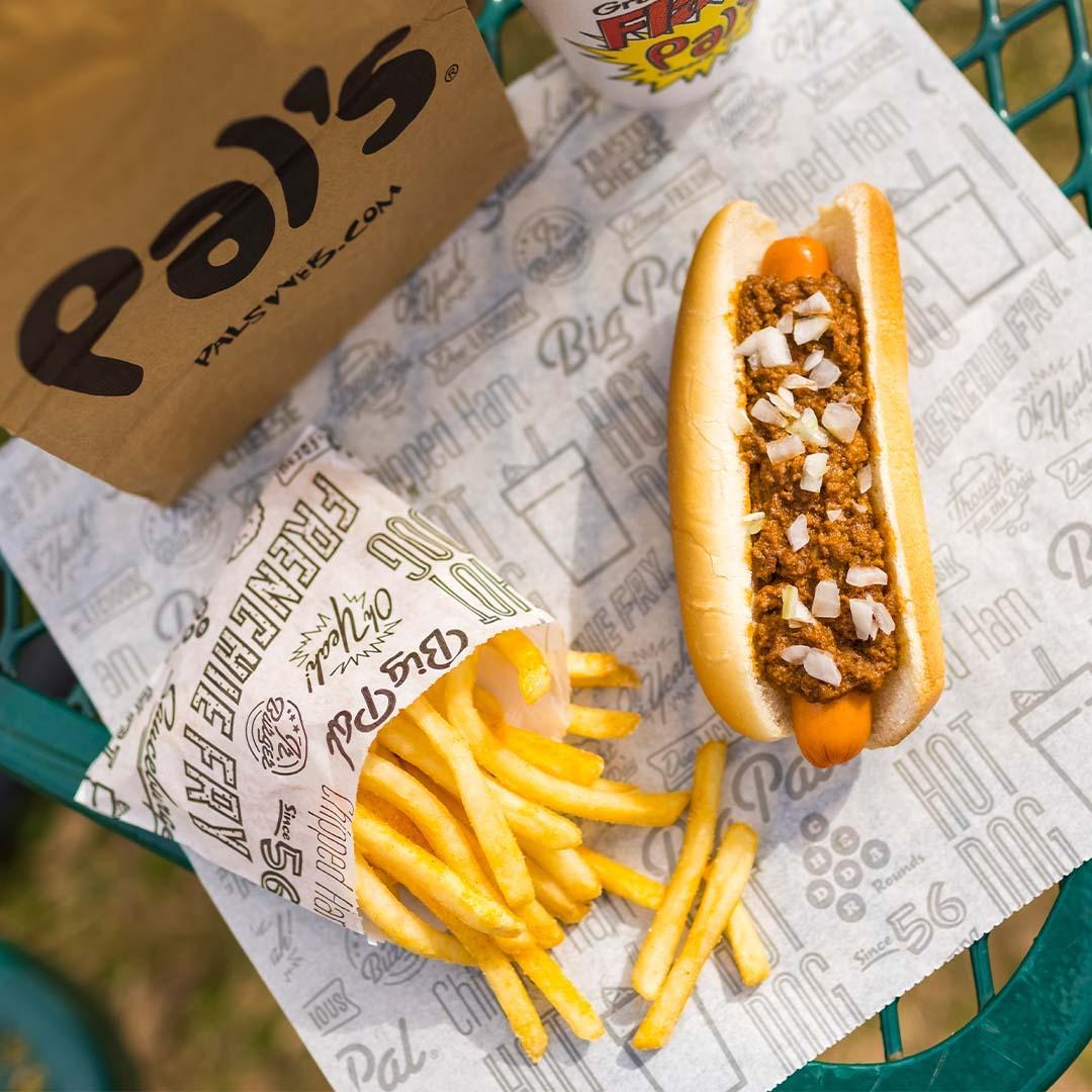 Pal's Sudden Service menu in Greeneville, Tennessee, USA