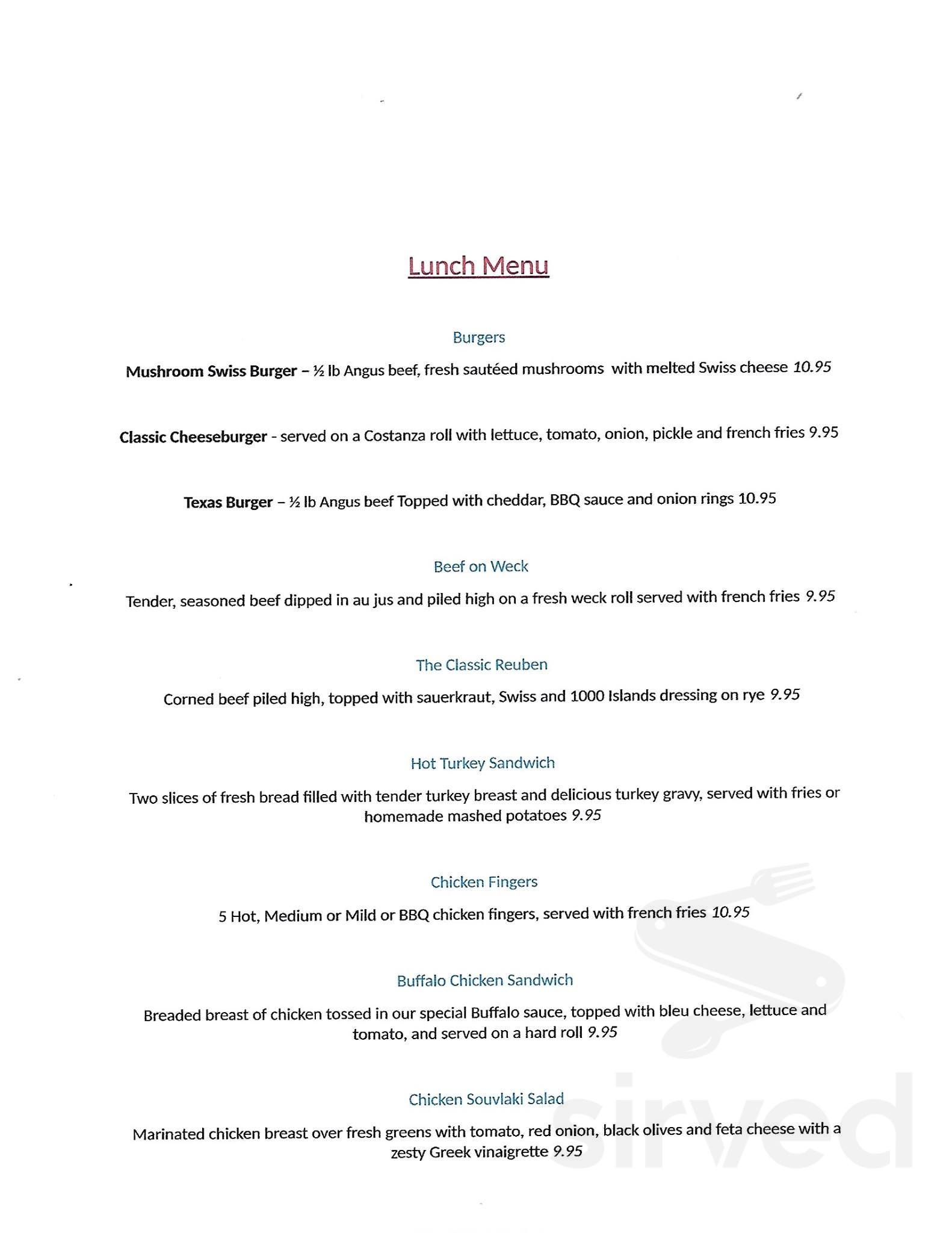 Menu - Akron NY's Kaboodles Kafe' | Sirved