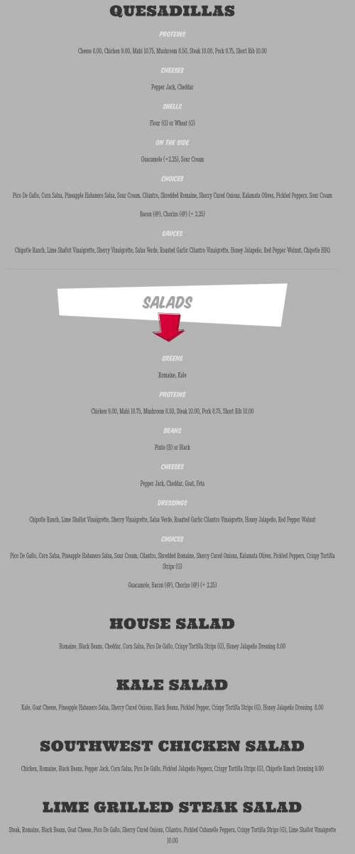 El Diablo Burritos, Pike Creek menu in Wilmington, Delaware, USA
