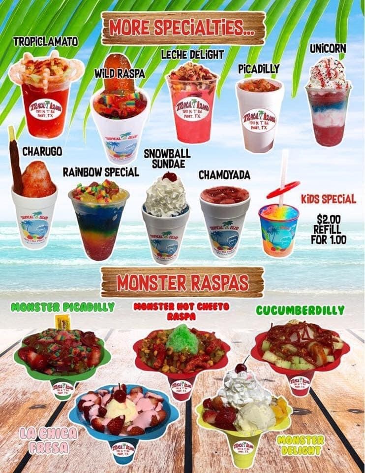 Tropical Island menus in Pharr, Texas, United States