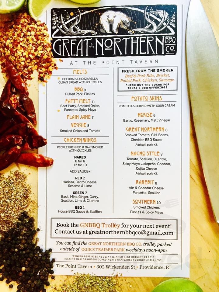 The Point Tavern menus in Providence, Rhode Island, United States