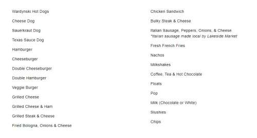 Connors Hot Dog Stand menu in Angola, New York, USA